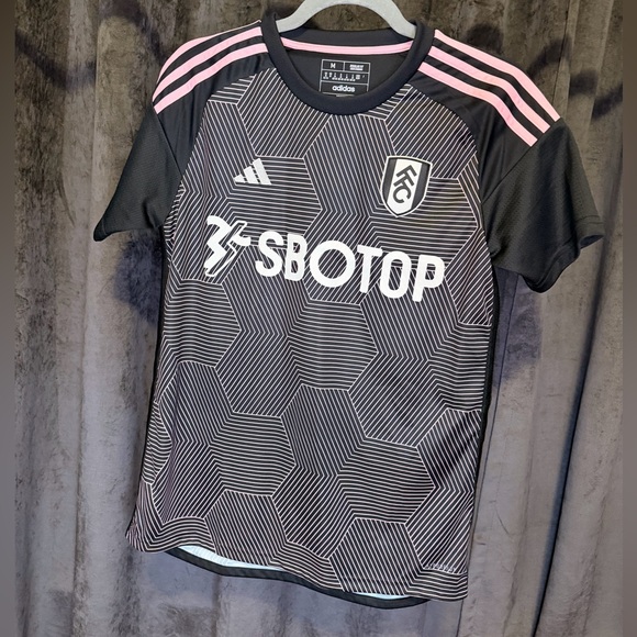 adidas | Tops | Adidas Ffc Black And Pink Hexagon Fulham Soccer Jersey ...